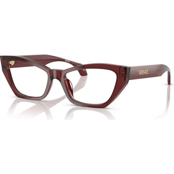 Versace 54mm Cat Eye Optical Glasses - Red