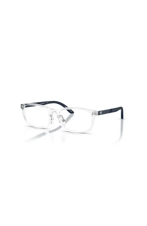 Emporio Armani 49mm Rectangle Optical Glasses - Transparent