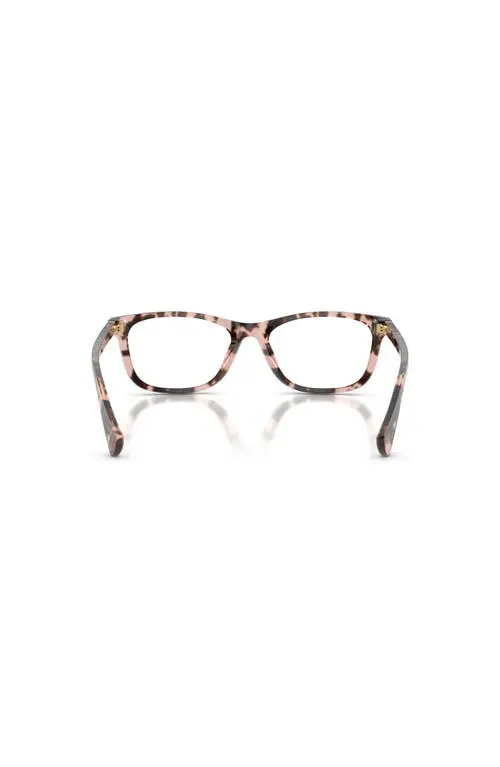 Ralph Lauren 55mm Rectangle Full Rim Eyeglasses - Tortoise