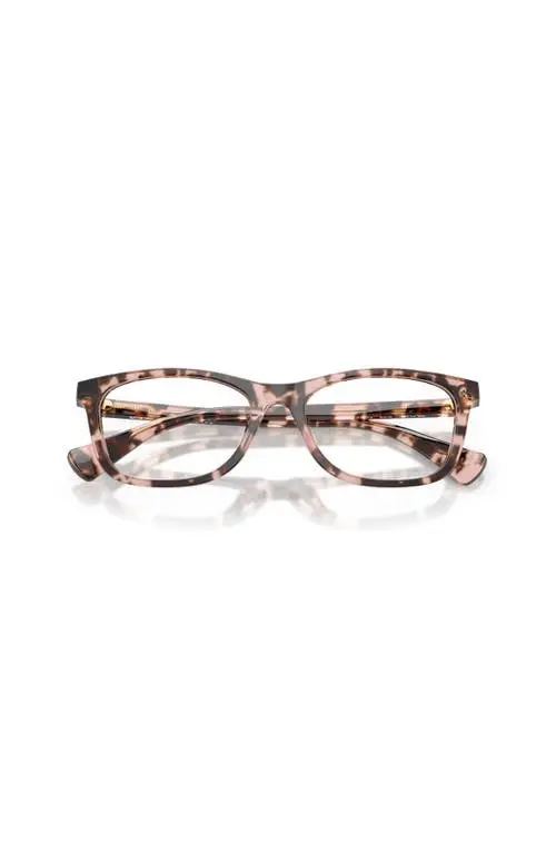 Ralph Lauren 55mm Rectangle Full Rim Eyeglasses - Tortoise