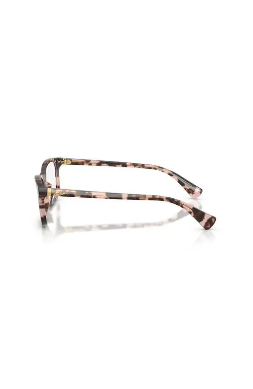Ralph Lauren 55mm Rectangle Full Rim Eyeglasses - Tortoise