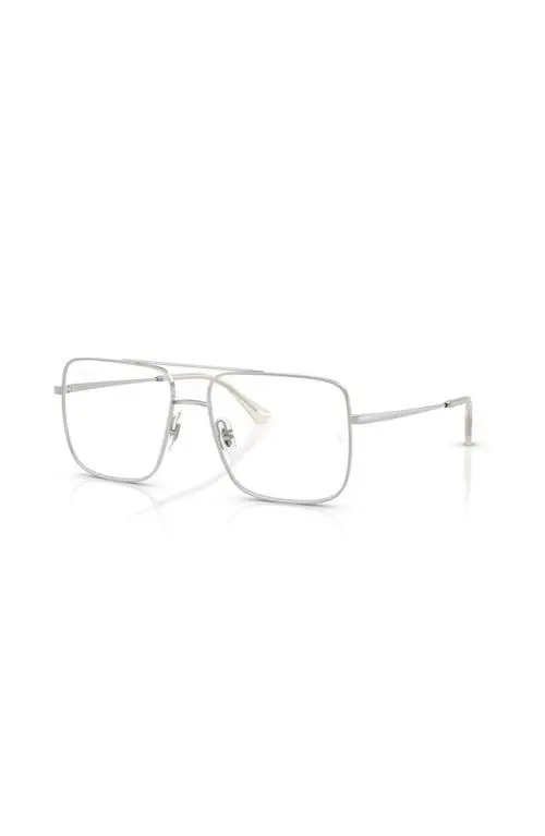 Ray-ban 54mm Square Eyeglasses - Silver