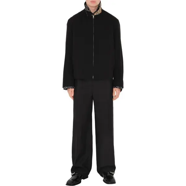 Burberry Gabardine Harrington Jacket - Black