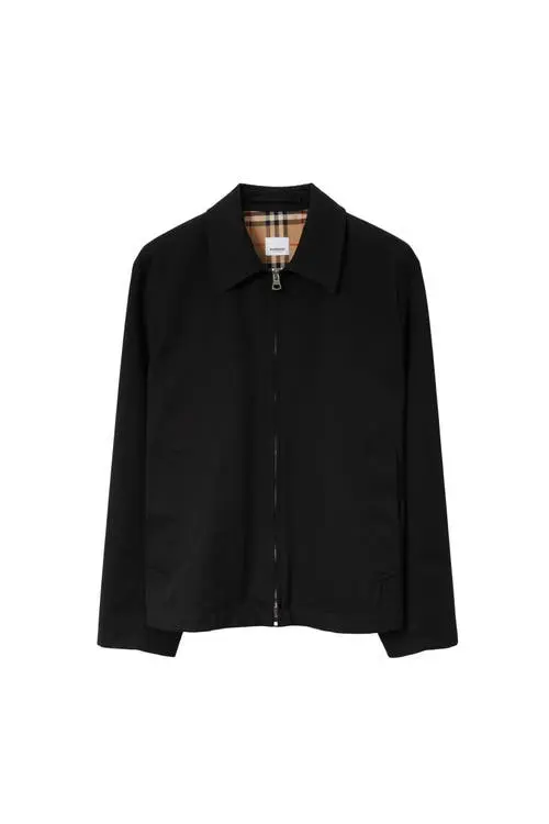 Burberry Gabardine Harrington Jacket - Black