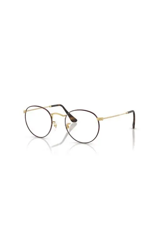 Ray-ban 47mm Round Eyeglasses - Tortoise
