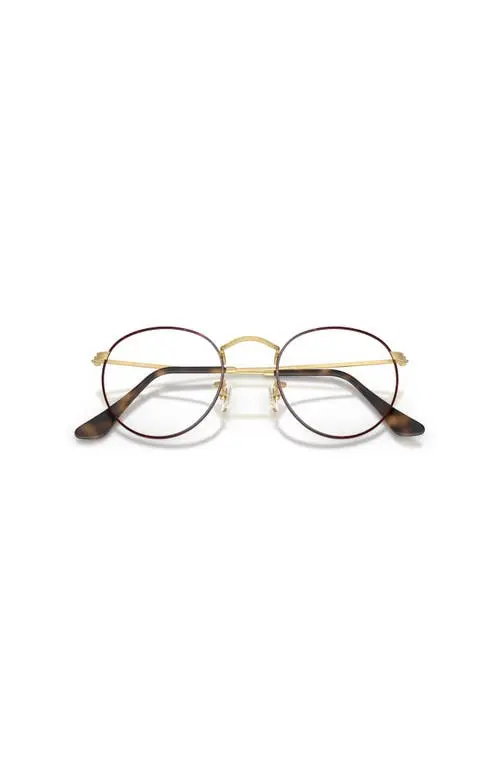 Ray-ban Round Metal Eyeglasses - Tortoise