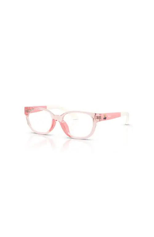 Polo Ralph Lauren 45mm Rectangle Full Rim Optical Glasses - Pink