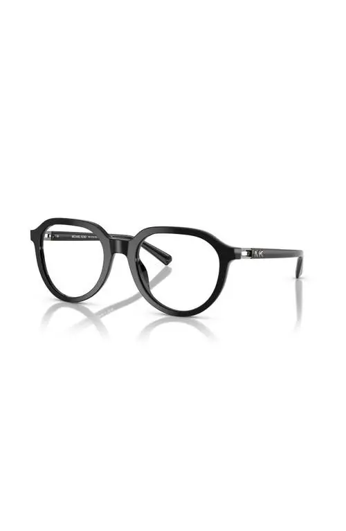 Michael Kors 53mm Round Full Rim Eyeglasses - Black