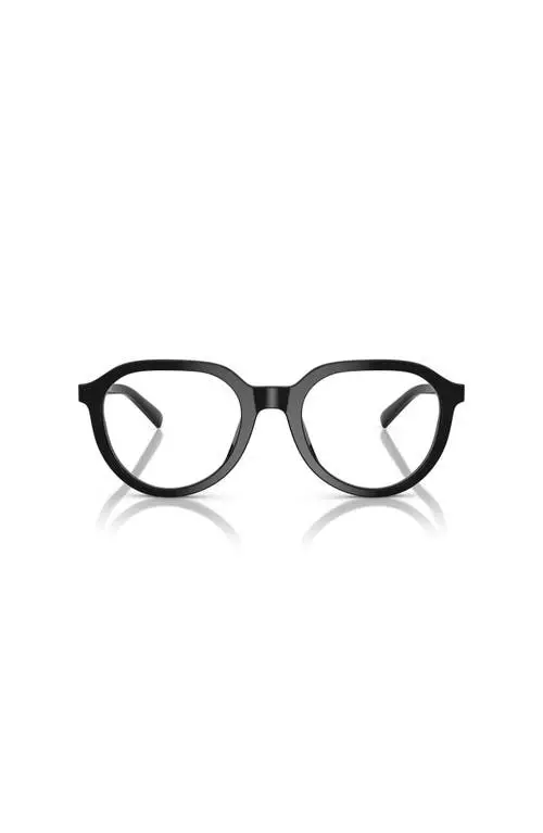 Michael Kors 53mm Round Full Rim Eyeglasses - Black
