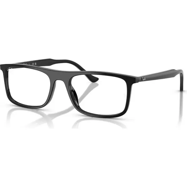 Ray-ban 53mm Rectangle Full Rim Eyeglasses - Black