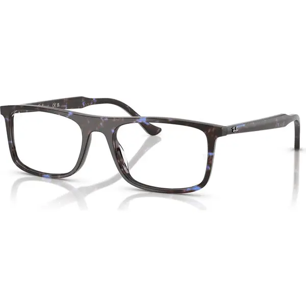 Ray-ban 53mm Rectangle Full Rim Eyeglasses - Blue