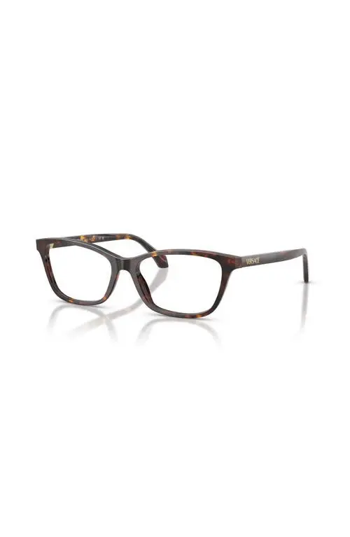 Versace 54mm Cat Eye Optical Glasses - Brown