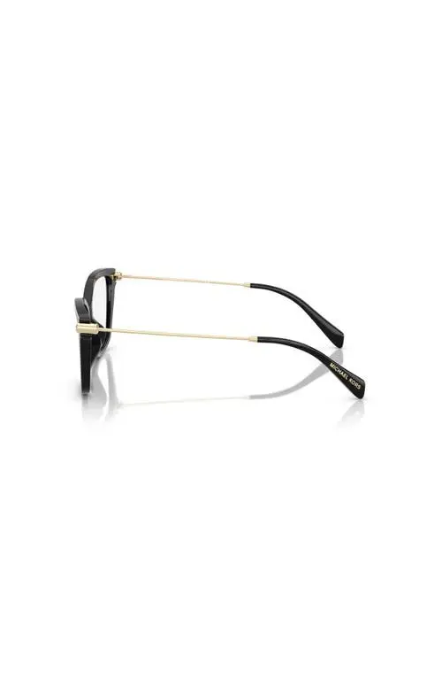 Michael Kors 52mm Square Optical Glasses - Black