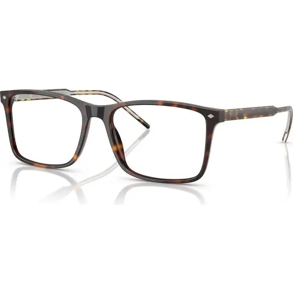 Giorgio Armani 55mm Rectangle Eyeglasses - Tortoise