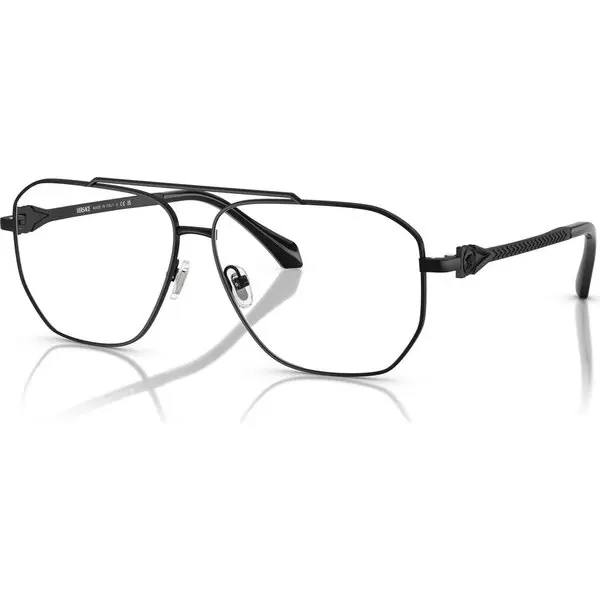 Versace 59mm Square Optical Glasses - Black