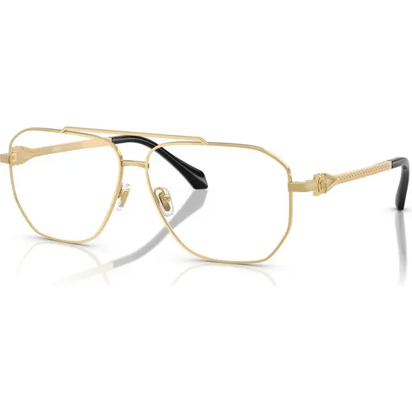 Versace 59mm Square Optical Glasses - Gold