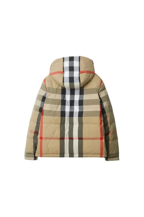 Burberry Reversible Check Nylon Puffer Jacket - Archive Beige