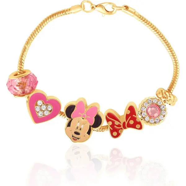 Disney Minnie Mouse Charm Bracelet - Gold