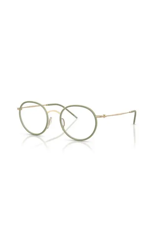Giorgio Armani 49mm Round Optical Glasses - Black