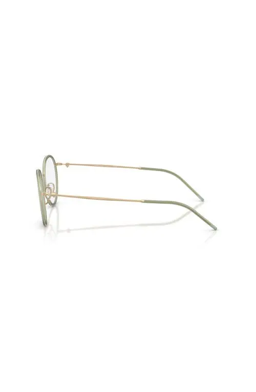 Giorgio Armani Round Full Rim Eyeglasses - Black