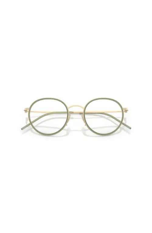 Giorgio Armani Round Full Rim Eyeglasses - Black