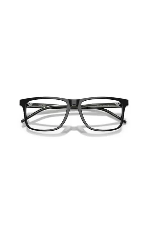 Emporio Armani Square Optical Glasses - Black