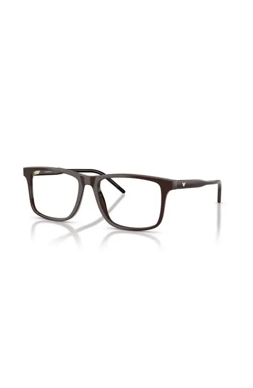 Emporio Armani 55mm Square Optical Glasses - Brown