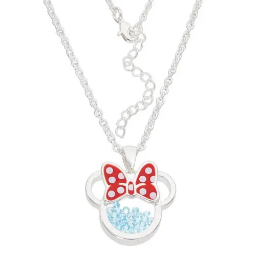 Disney Minnie Mouse Birthstone Shaker Pendant Necklace