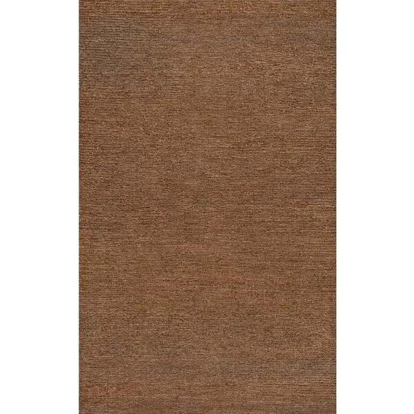 JONATHAN Y Griffin Rustic Farmhouse Woven Jute Solid Area Rug - Brown