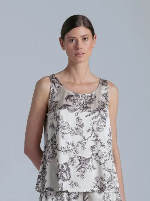 ALAS Silk Tank Top - Floral Print