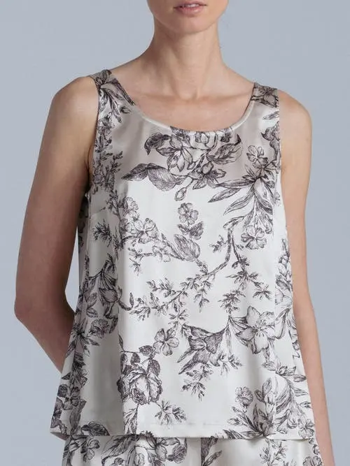 ALAS Silk Tank Top - Floral Print