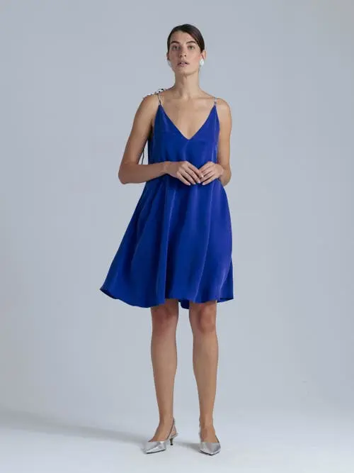 ALAS Airmid Cupro Dress - Blue