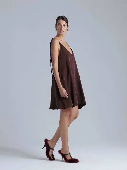 ALAS Airmid Cupro Dress - Rust