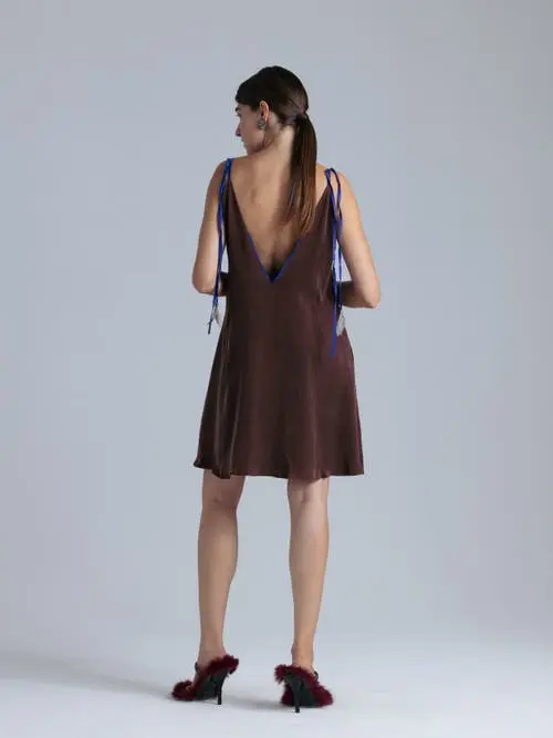ALAS Airmid Cupro Dress - Rust
