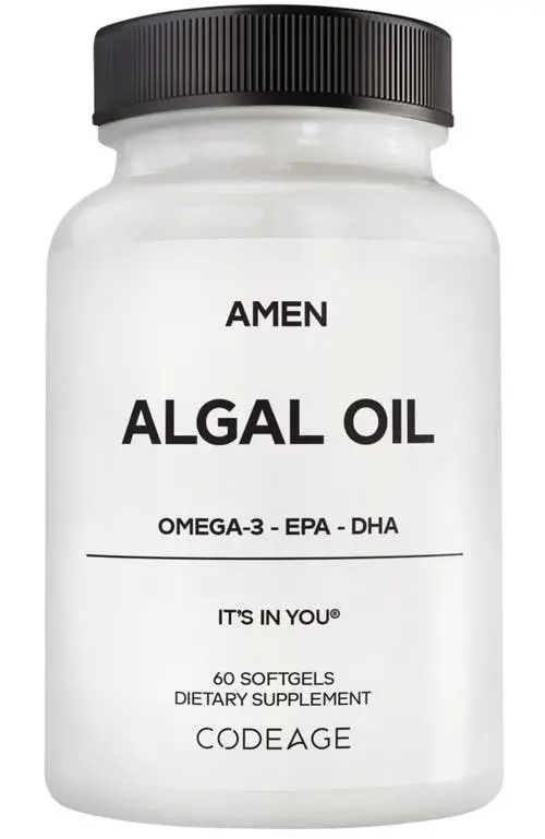 CODEAGE Algal Oil, 1000mg, Vegan Omega-3 Fatty Acids, Dha & Epa - White