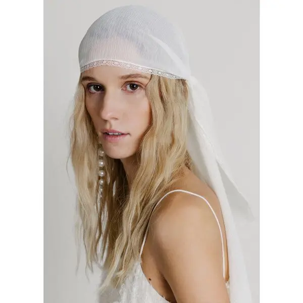 ALAS Juliet Cap Veil - White