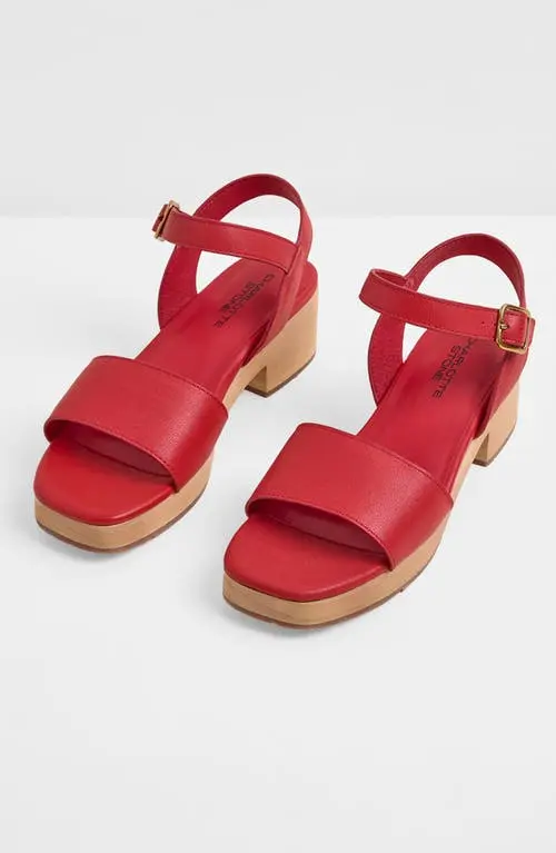 Charlotte Stone Allie Clog Sandal - Rouge