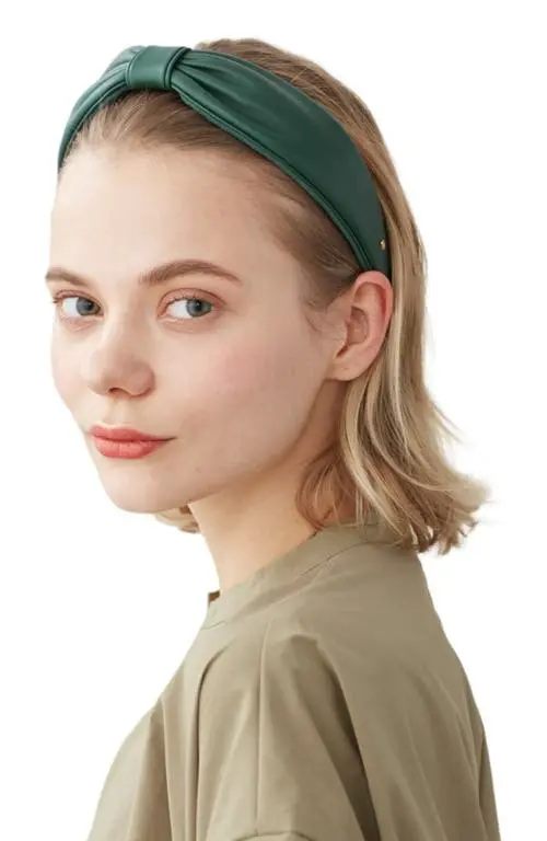 Alexandre De Paris Leather Headband - Green