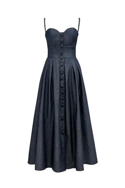 NO PISE LA GRAMA Veneta A-line Linen Dress