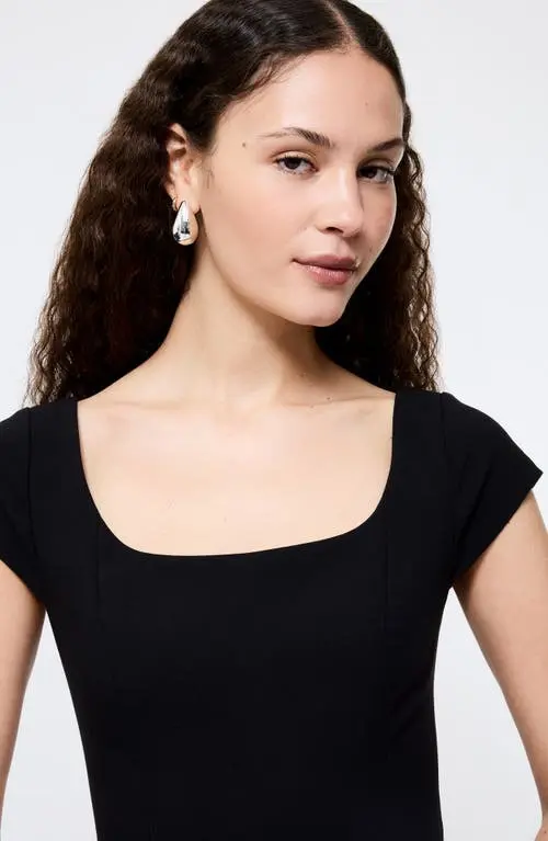 French Connection Azra Cap Sleeve Twill Minidress