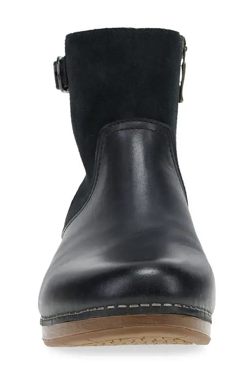Dansko Monique Bootie - Black Burnished Calf