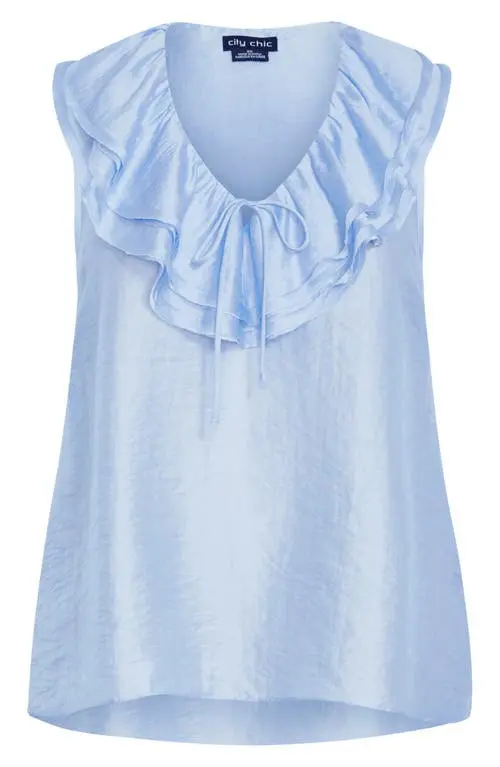 City Chic Athena Ruffle Sleeveless Top