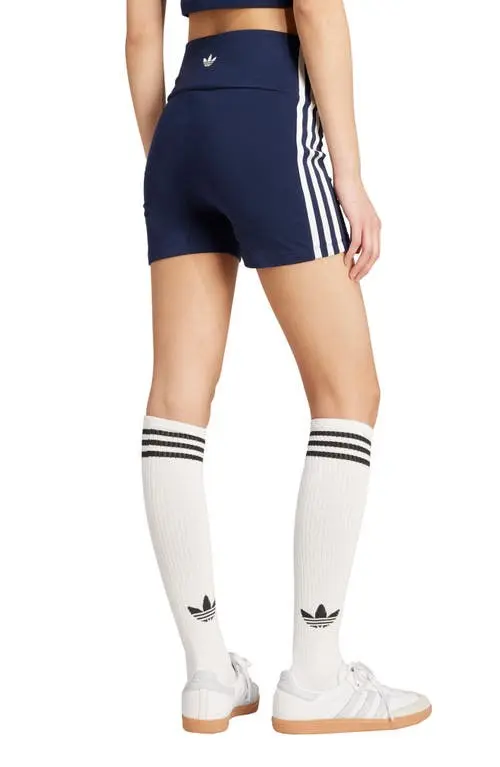 Adidas 3-stripes Booty Bike Shorts - Night Indigo/white