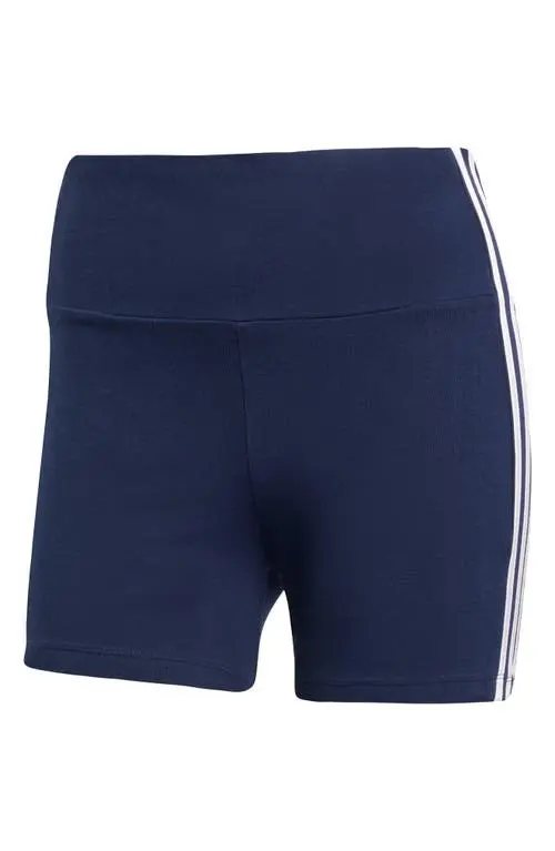 Adidas 3-stripes Booty Bike Shorts - Night Indigo/white