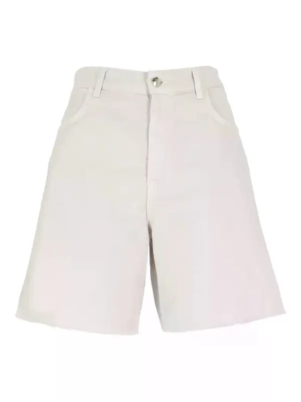 FAY Frayed Five-pocket Shorts - Neutrals