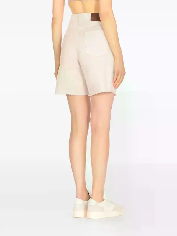 FAY Frayed Five-pocket Shorts - Neutrals
