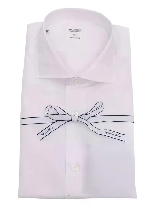 MAZZARELLI Long-sleeves Cotton Shirt - White