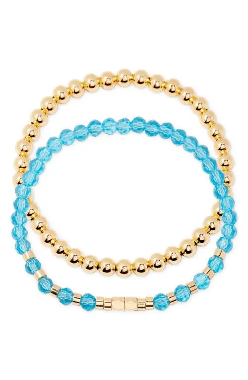 BROOK & YORK Makenna Set Of 2 Birthstone Beaded Stretch Bracelets - Gold/dec