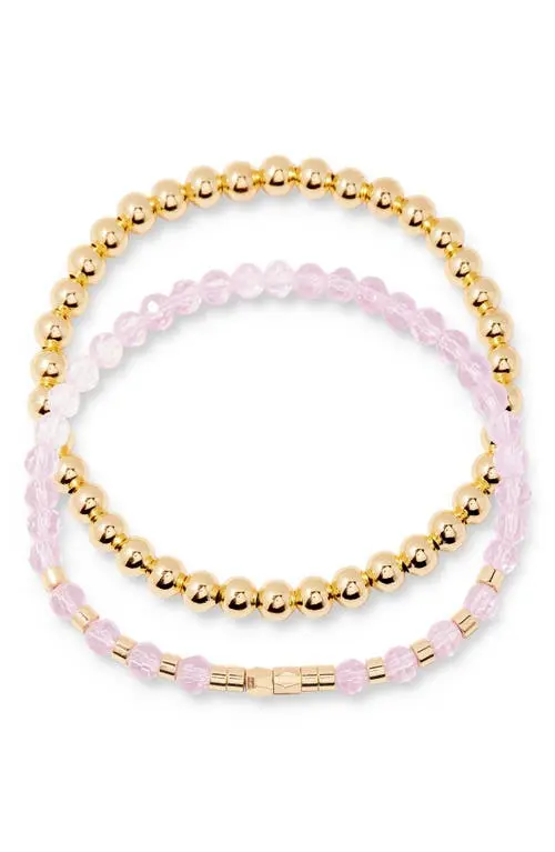 BROOK & YORK Makenna Set Of 2 Birthstone Beaded Stretch Bracelets - Gold/oct