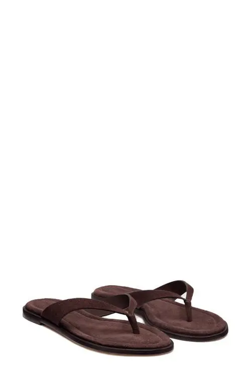 REFORMATION Jessie Flip Flop - Suede Espresso